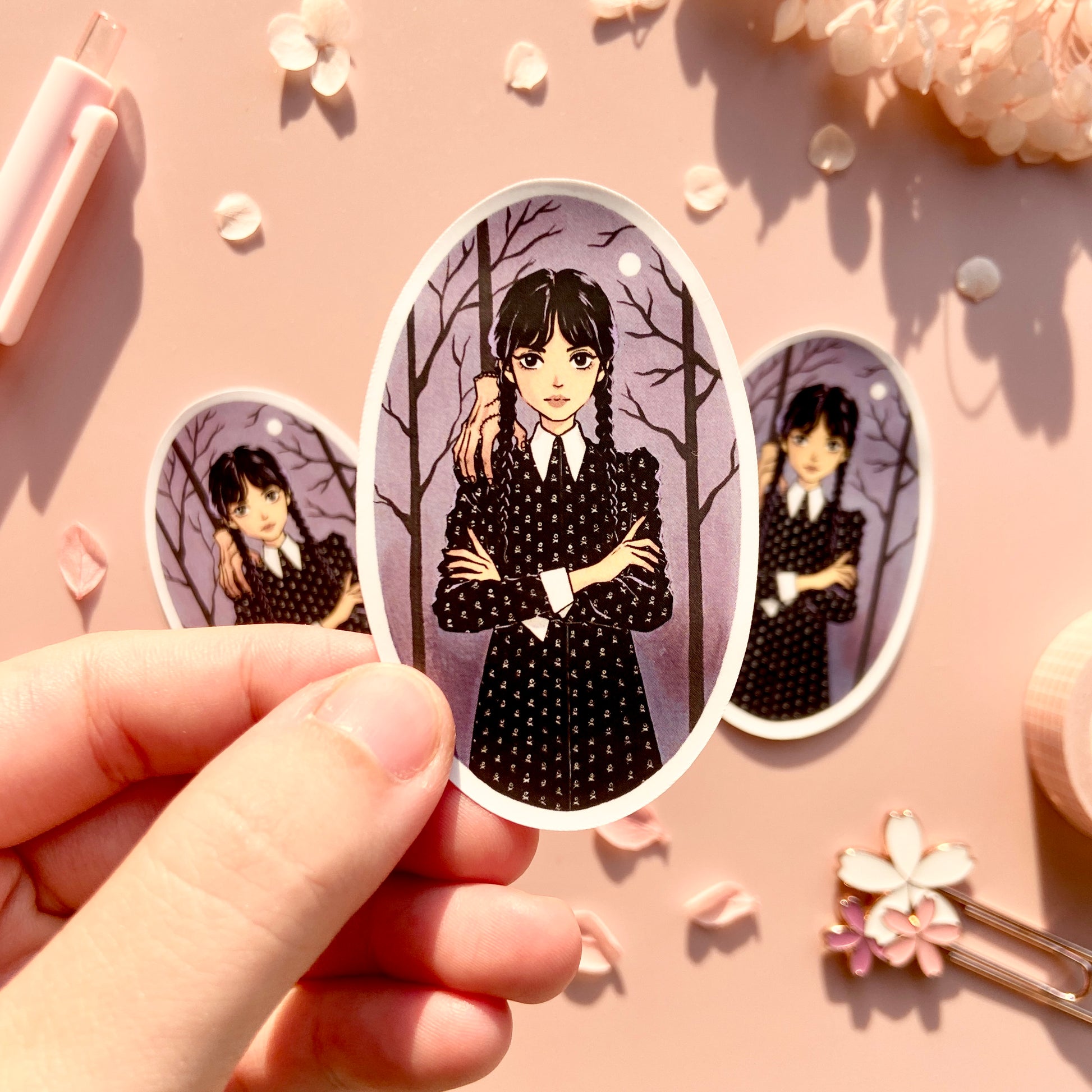 Wednesday Addams Matte Vinyl Sticker – Meeco Studio