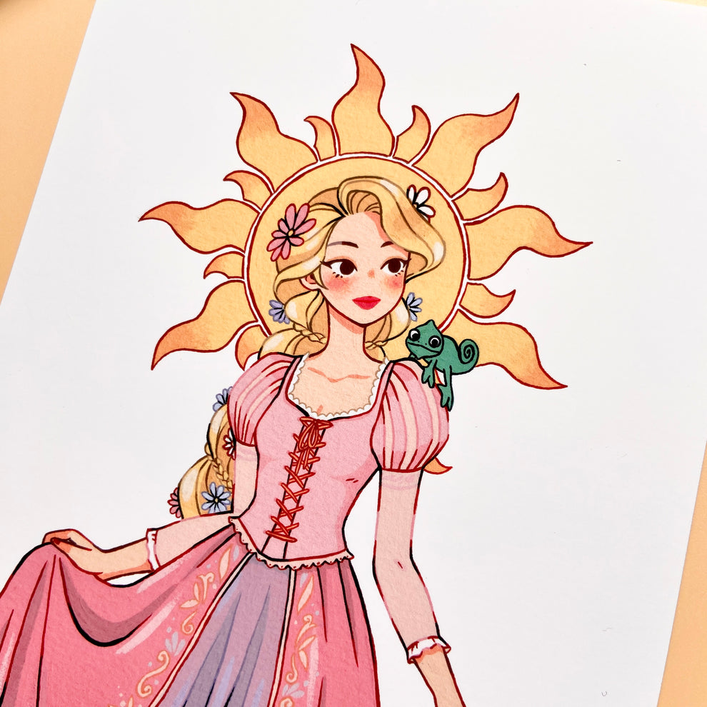 Rapunzel Art Print – Meeco Studio